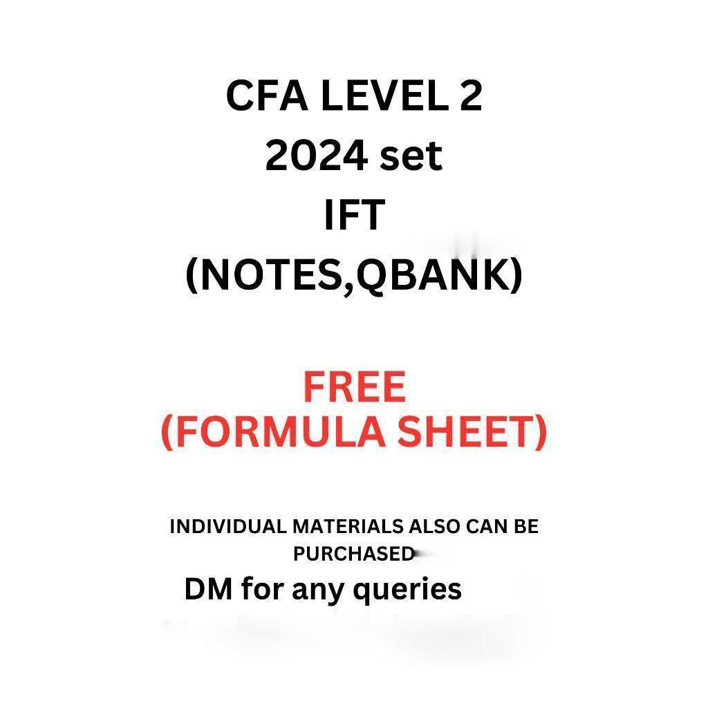 CFA level 2 2024 IFT NOTES and Qbank | Shopee Malaysia