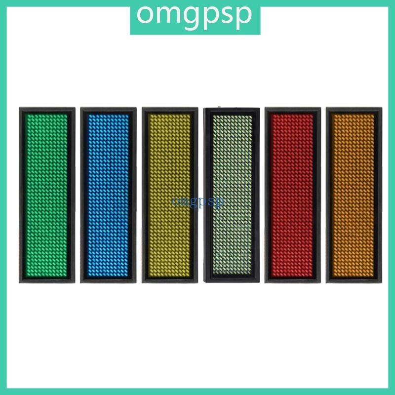 OMG Rechargeable Digital LED Badge Insignia DIY Programmable Scrolling ...