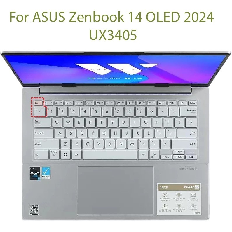 Laptop Keyboard COVER For ASUS Zenbook 14 OLED 2024 UX3405 UX3405MA ...