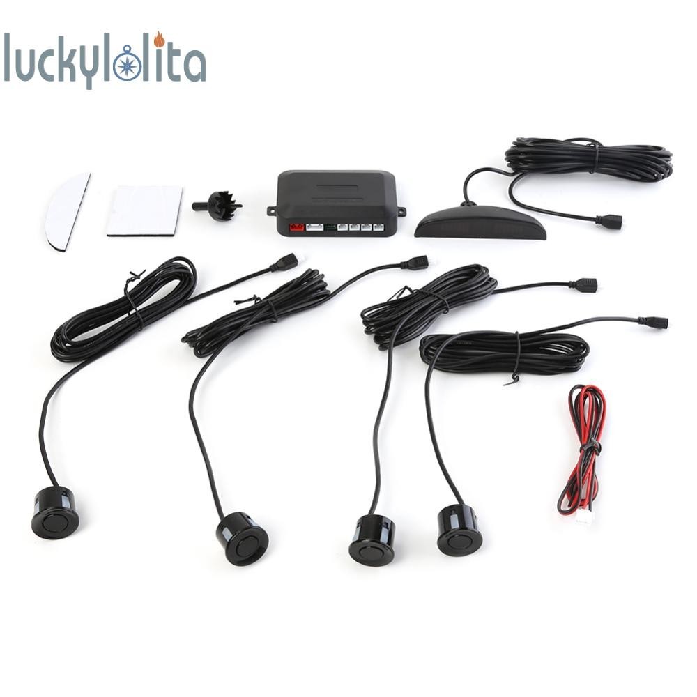 4 Sensors LED Display Car Parking Sensor Kit Radar Monitor System ...
