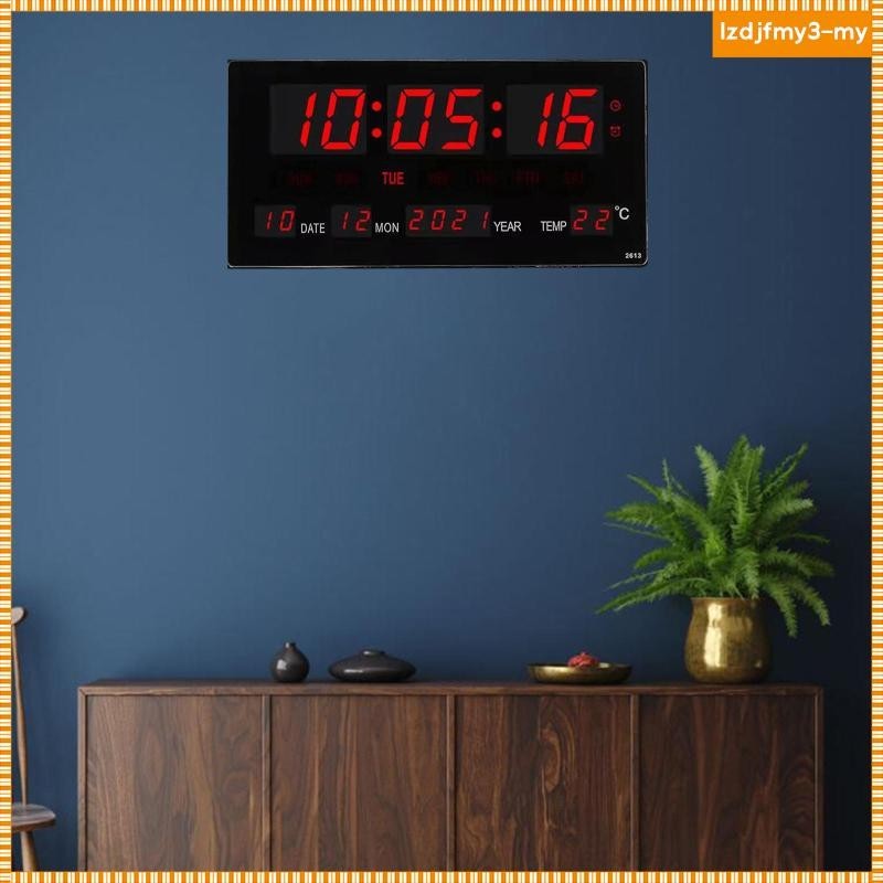 [LzdjfmyebMY] Digital Wall Clock LED Display Alarm Clocks for ...