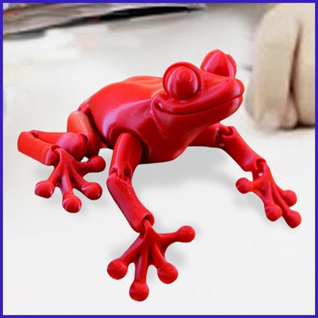 3D Printed Toys Frog Fidget Frog 3D Printed Movable Joints Rotatable ...