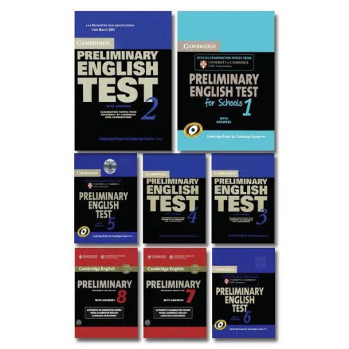 Full Set Of 8 Preliminary English Test 8 Books (PET) Cambridge (Black ...