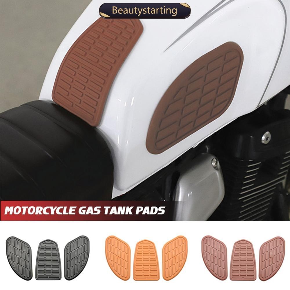 BEAUTYSTARTING 3Pcs Vintage Motorcycle Tank Knee Pad Retro Gas Fuel ...