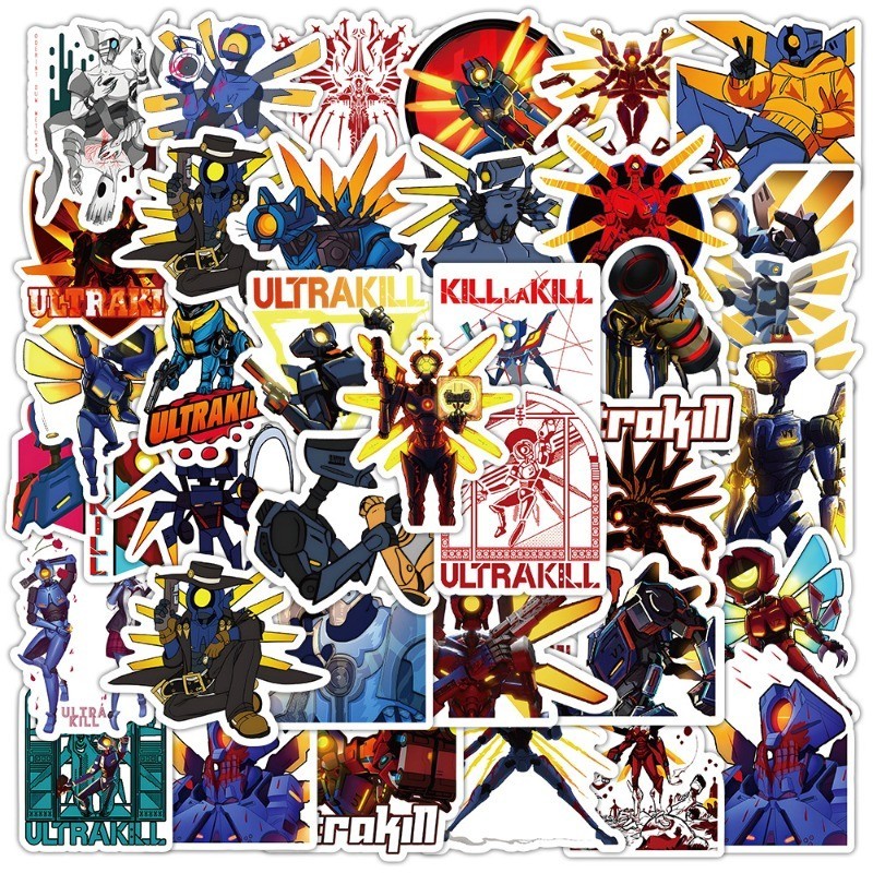 50Pcs/Set ULTRAKILL Stickers Waterproof Shooting Games Stickers Decal ...