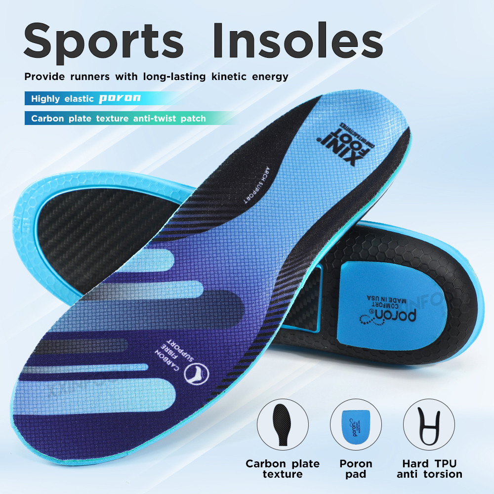 Carbon Fiber Shoe Insole with Arch Support and Heel Shock Absorbing ...