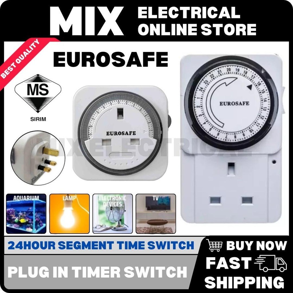 [SIRIM] Timer Switch Plug Mechanical Theben Analog Eurosafe TW-16A 13A ...