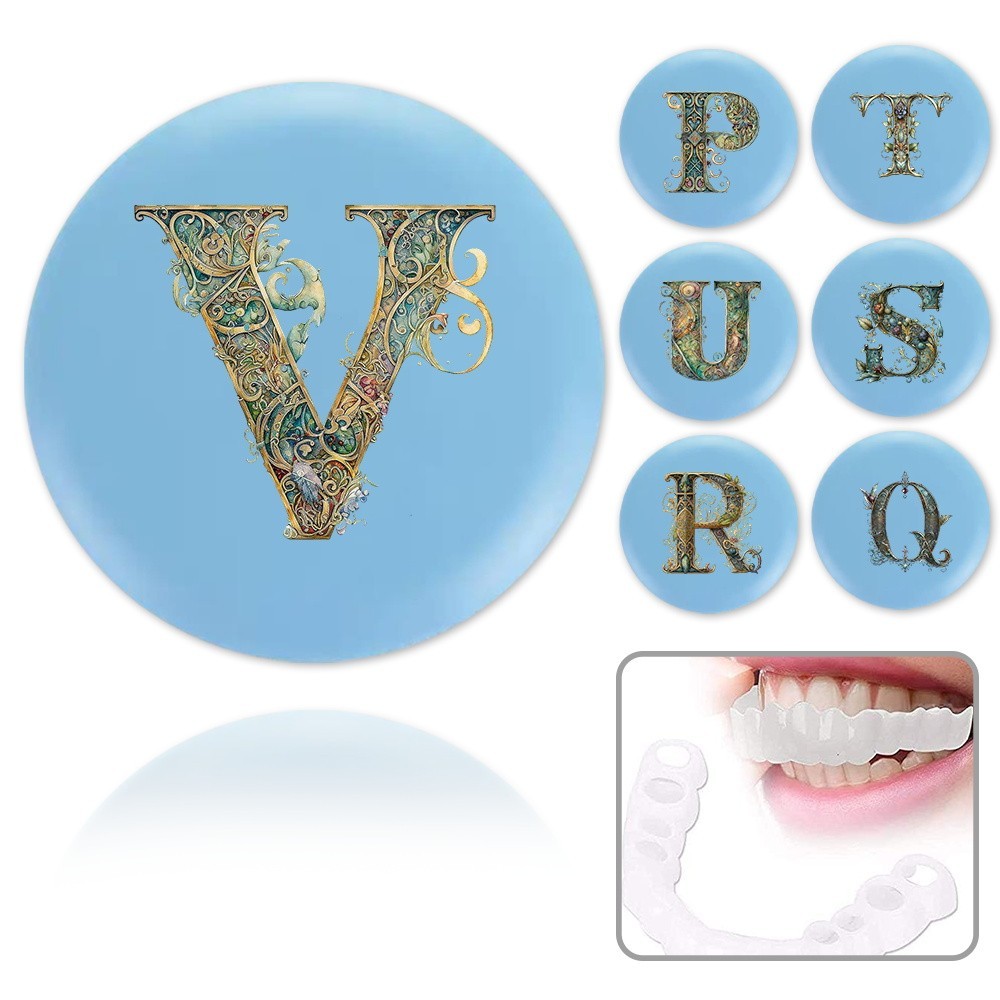 Retro Teeth Denture Box Braces Case Retainer Mouth Guard With Mirror ...