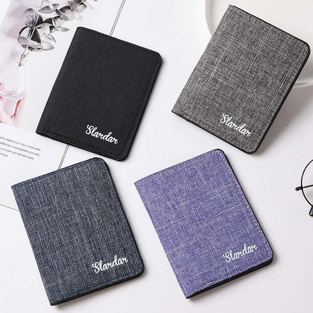 Canvas Ultra-thin Mini Short Wallet Small Simple Wallet | Shopee Malaysia