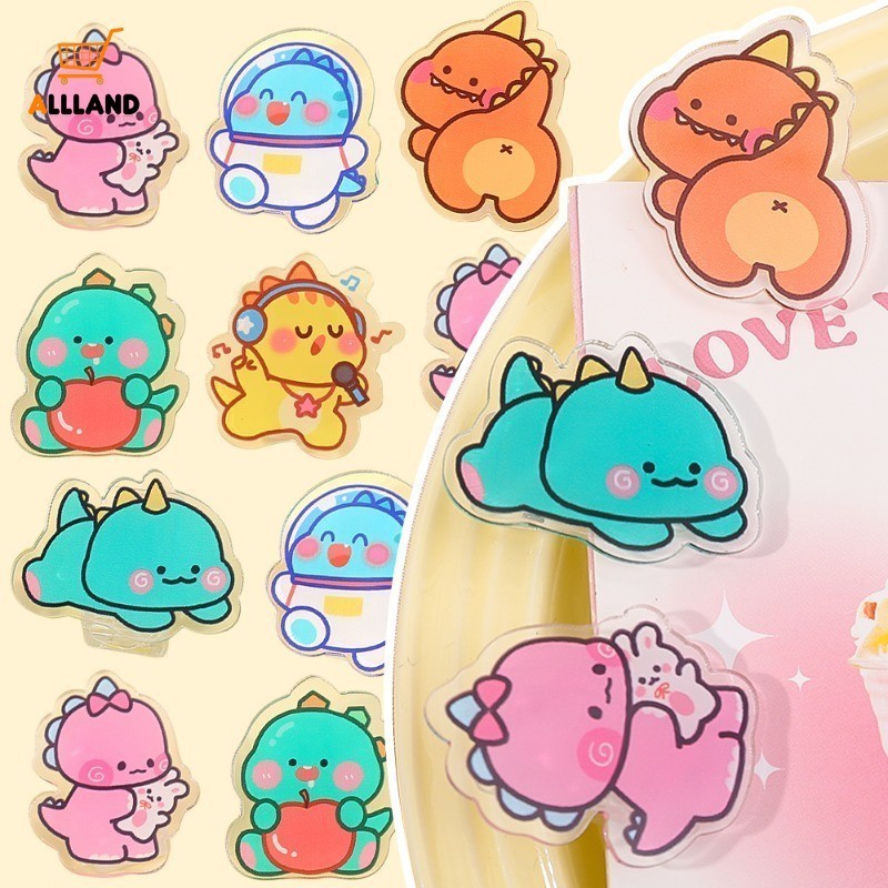 Kawaii Cartoon Dinosaur Binder Clip - Document Ticket Storage Plastic ...