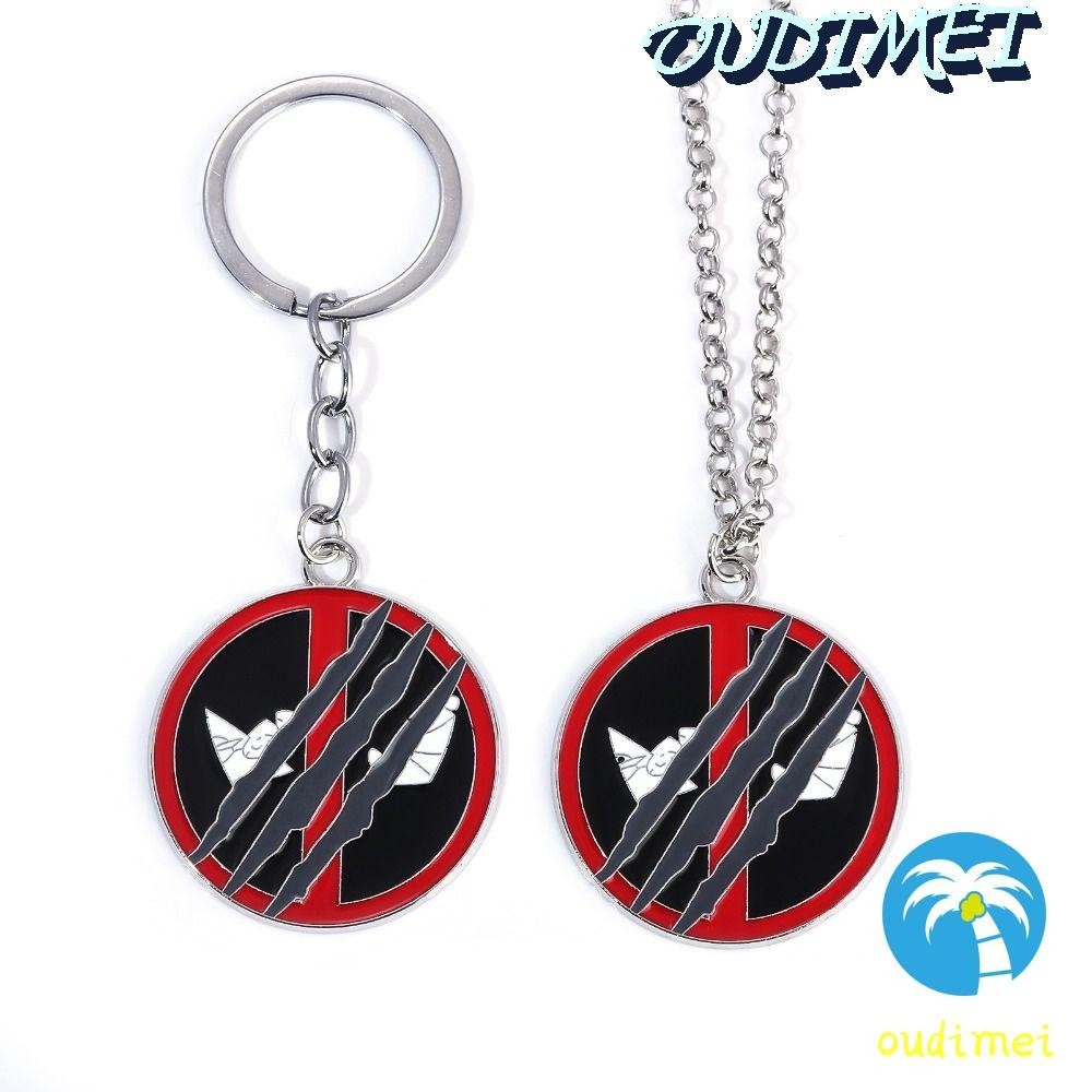 OUDIMEI Electroplating Keychain/Neckless, Deadpool&Wolverine X-Men ...