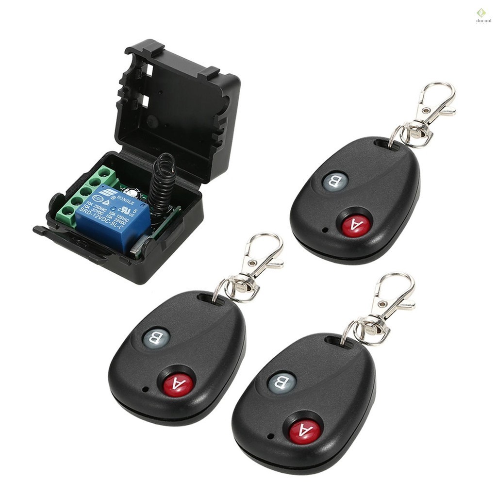 Smart Home 433Mhz DC 12V 1CH Wireless Remote Switch Relay Receiver ...