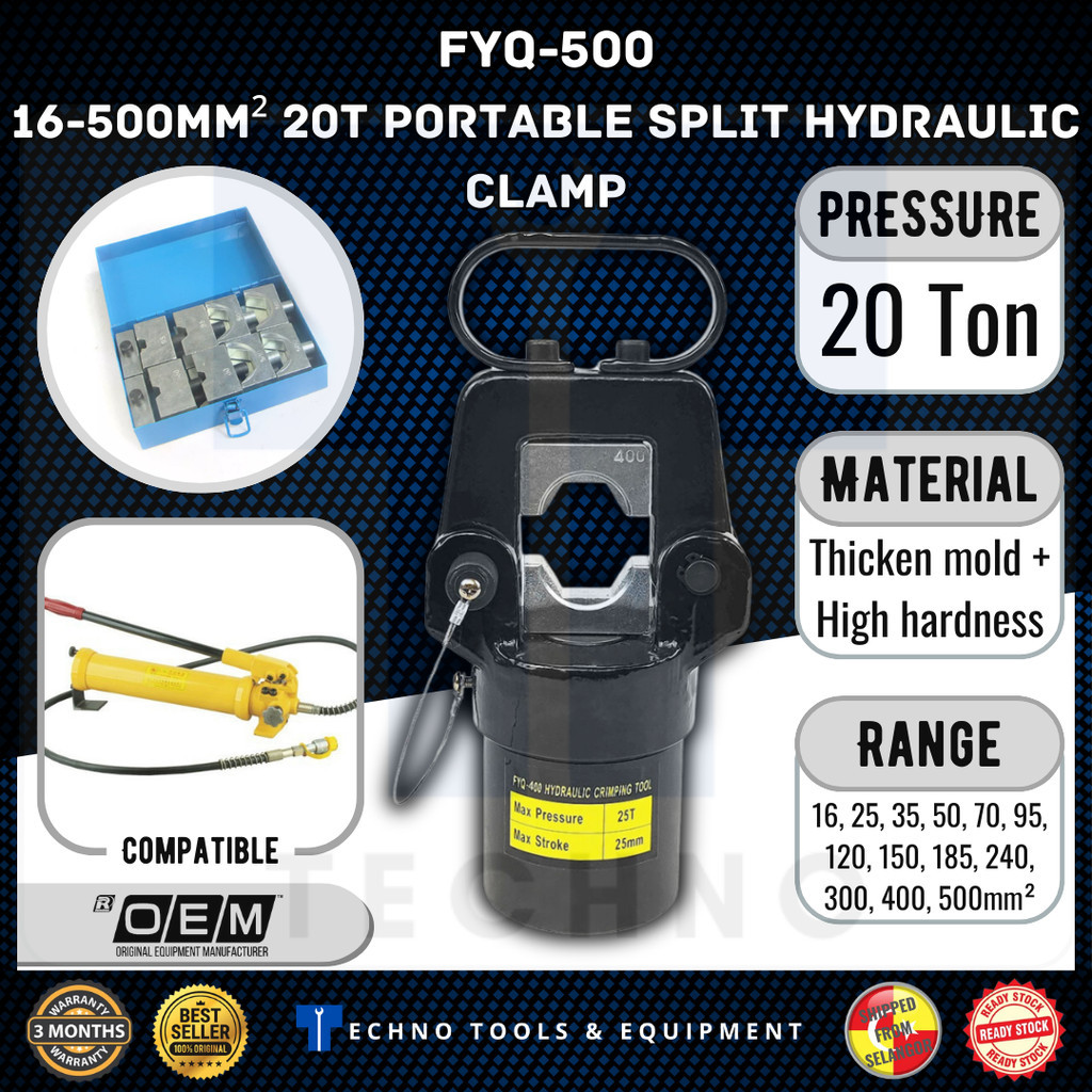 FYQ-300 / FYQ-400 / FYQ-500 Portable Split Hydraulic Clamp Crimping ...