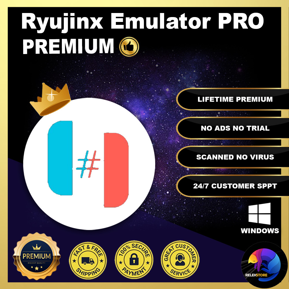 Ryujinx Emulator ⭐ Full Version ⭐ Windows PC Software | Lifetime Premium | Shopee Malaysia