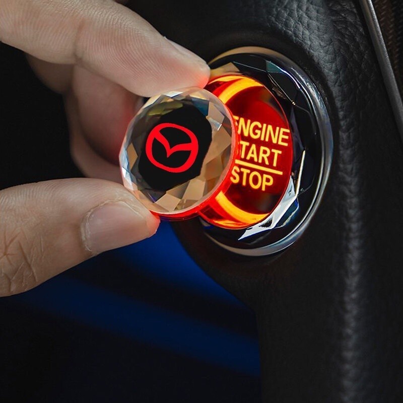 1Pcs car Engine One Button Start Switch Stop Button Cover for Mazda 3 ...