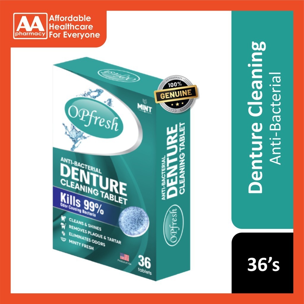 OPfresh Denture Cleaning Tablet 36's (Anti-Bacterial) | Shopee Malaysia