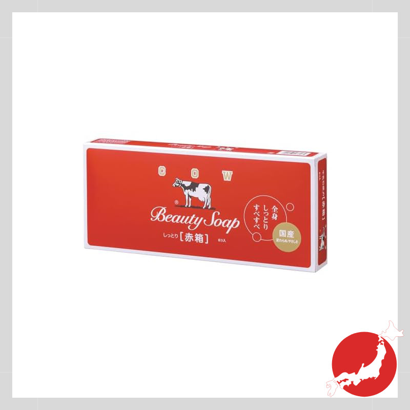 Cow Brand Milk Soap Red Box, 90g x 6 pieces. | Shopee Malaysia