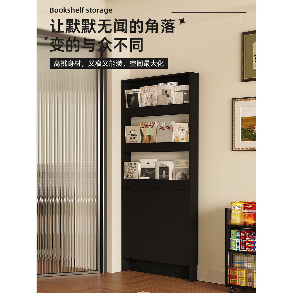 Ultra-thin shelf behind the room door bookshelf home display rack ...