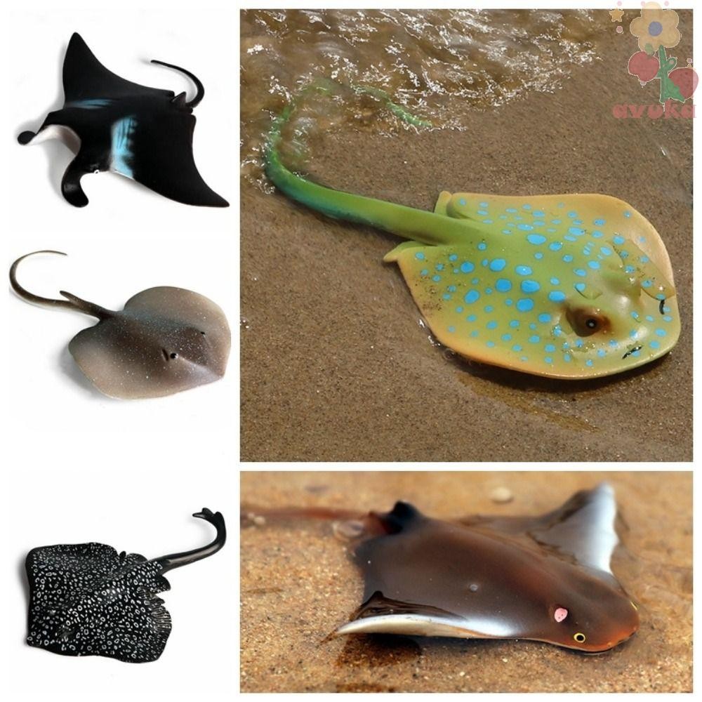 AVUKA Manta Ray Model, Simulation Fish Model Ocean Animal Figures, DIY ...