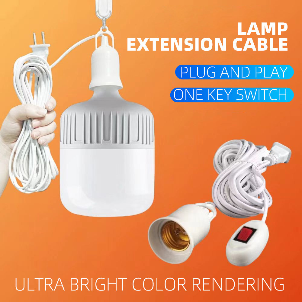 3M Suspended LED Lamp Holder Cable with Switch E27 Screw mouth Light ...