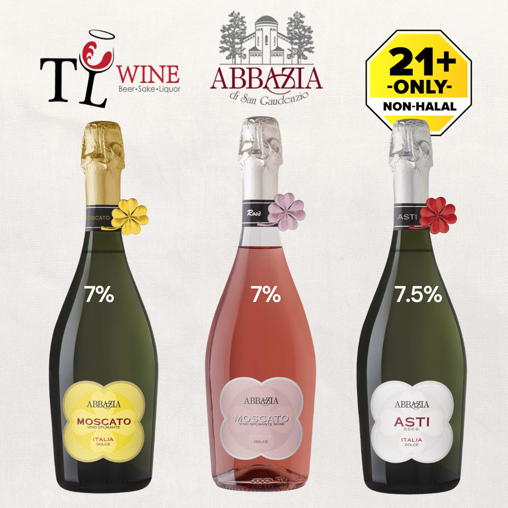Abbazia Fortuna Asti/Moscato/Pink Moscato Spumante Bianco Dolce 750ml ...