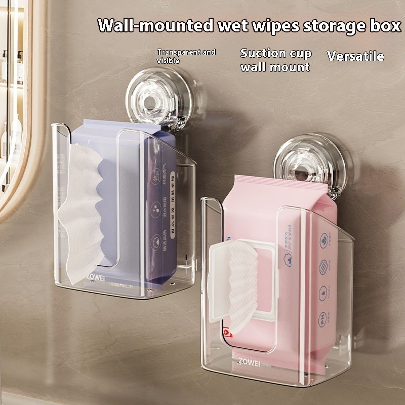 Suction Cup wall hang storage tissue box bathroom tissue box bathroom ...