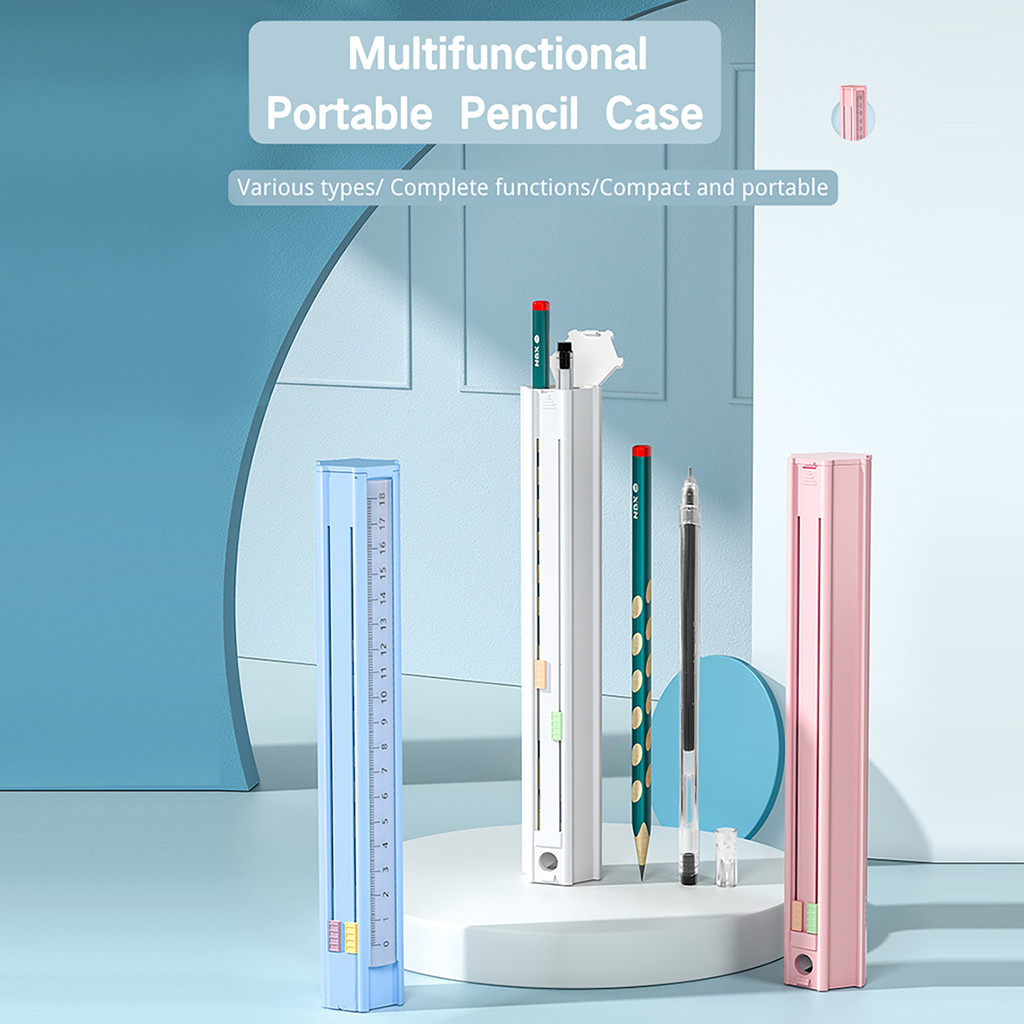 Hexagonal Pencil Box with Multi-Function Features and Storage | Shopee ...