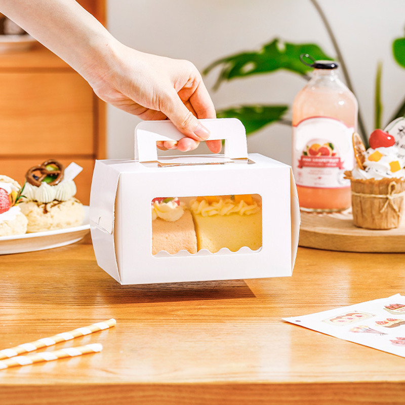 Window Drawer Cake Box Cake Roll Packaging Box Baking Cutting Pieces ...