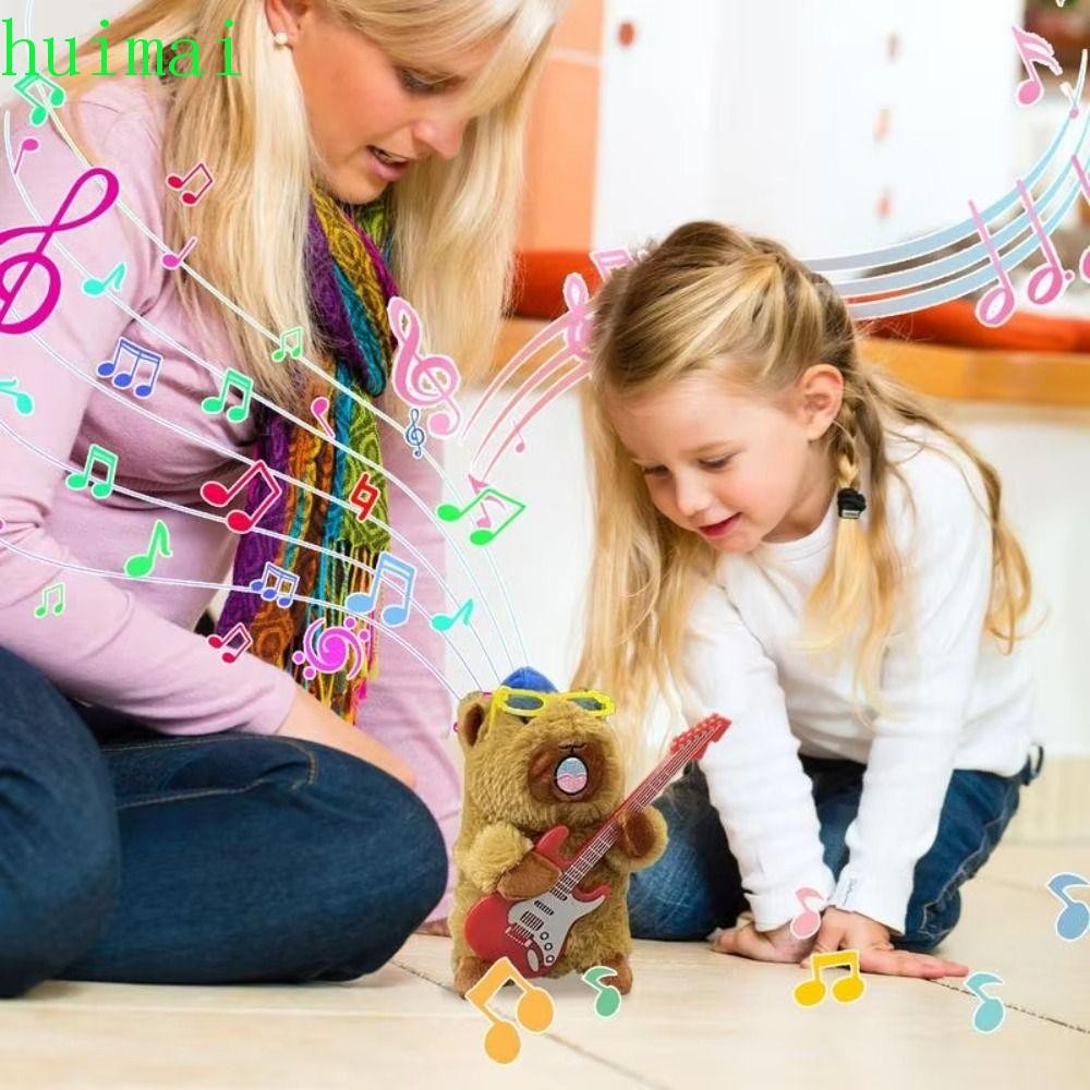 HUIMAI Capybara Plush Dancing Doll, Fluffy Electric Capybara Vocal ...
