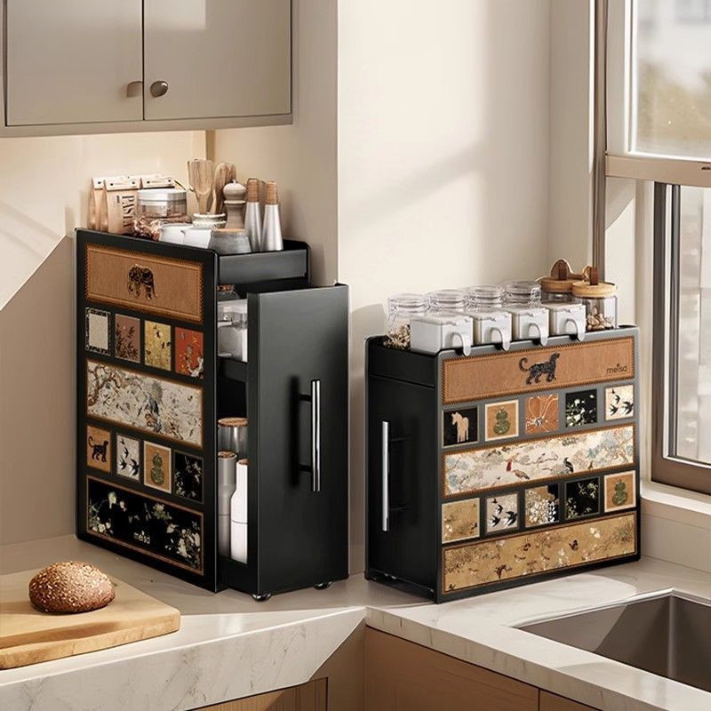 Kitchen Pull-out Shelf Gap Storage Cabinet Condiment Multifunctional ...