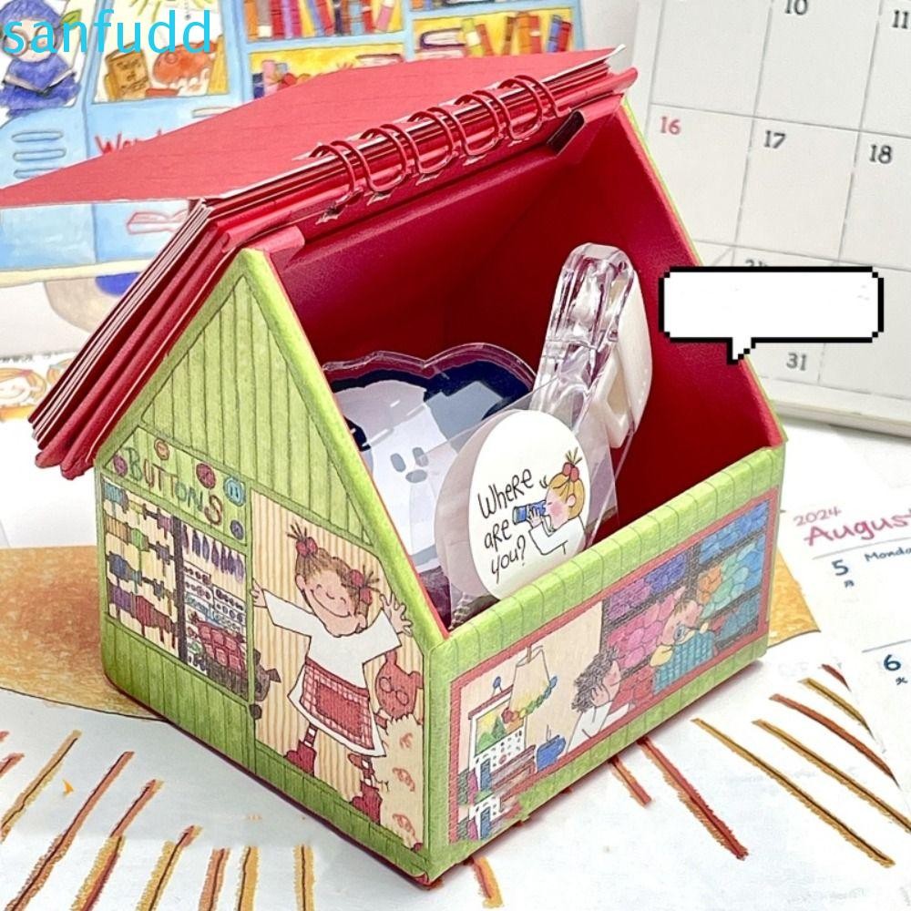 SANFUDD 2025 Calendar, Desk Decoration Table Organizer Small House ...