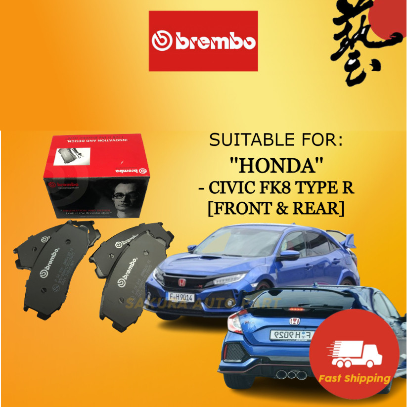 BREMBO HONDA CIVIC FK8 TYPE R FRONT ( DEPAN ) & REAR ( BELAKANG ) BRAKE ...