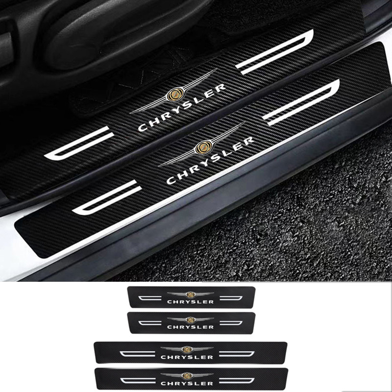 Car Door Sill Protective Stickers Carbon Fiber Trunk Bumper Strips for ...