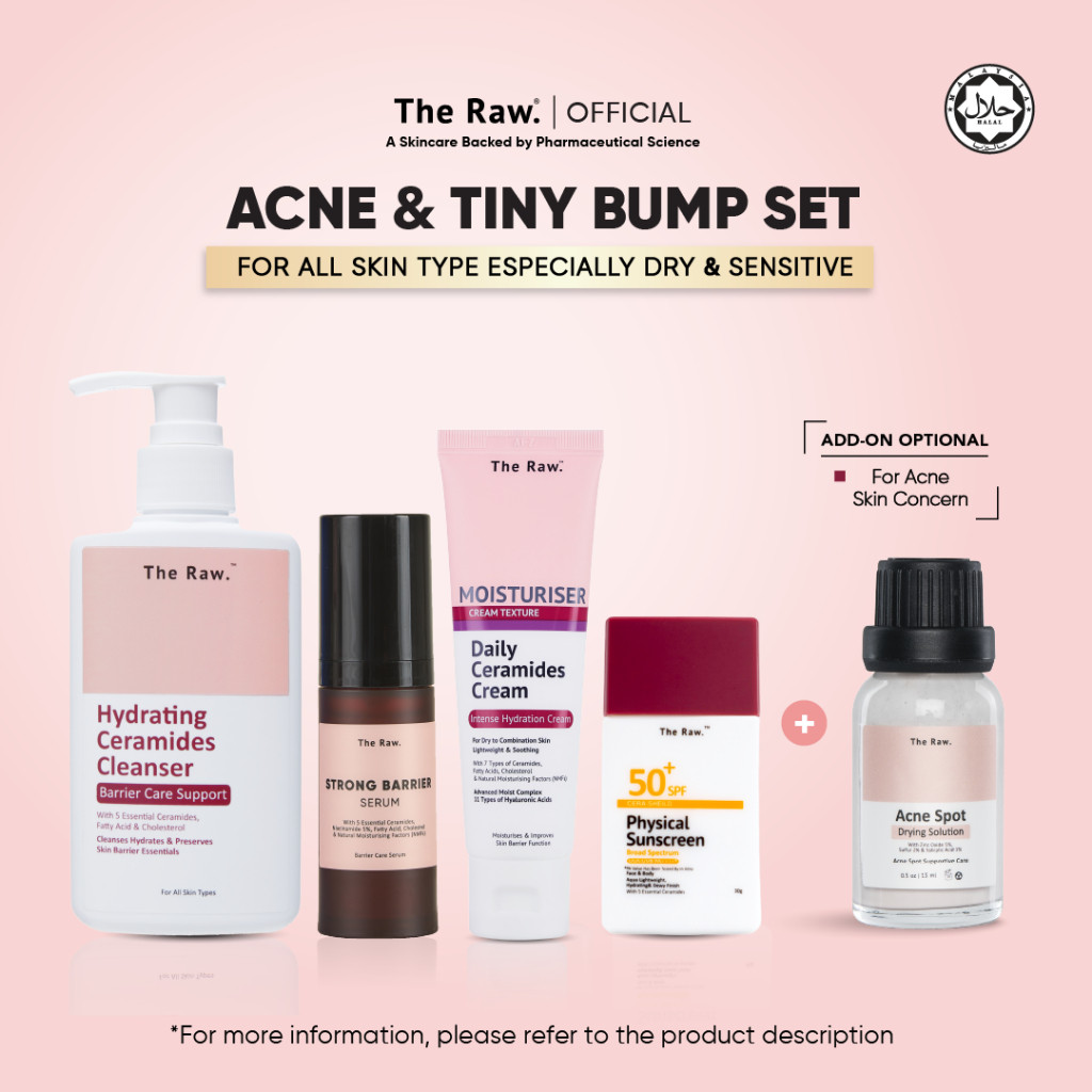 The Raw. Acne & Tiny Bumps Set - for Acne, Breakouts, Clogged Pores, Enlarged Pores & Tiny Bumps ...