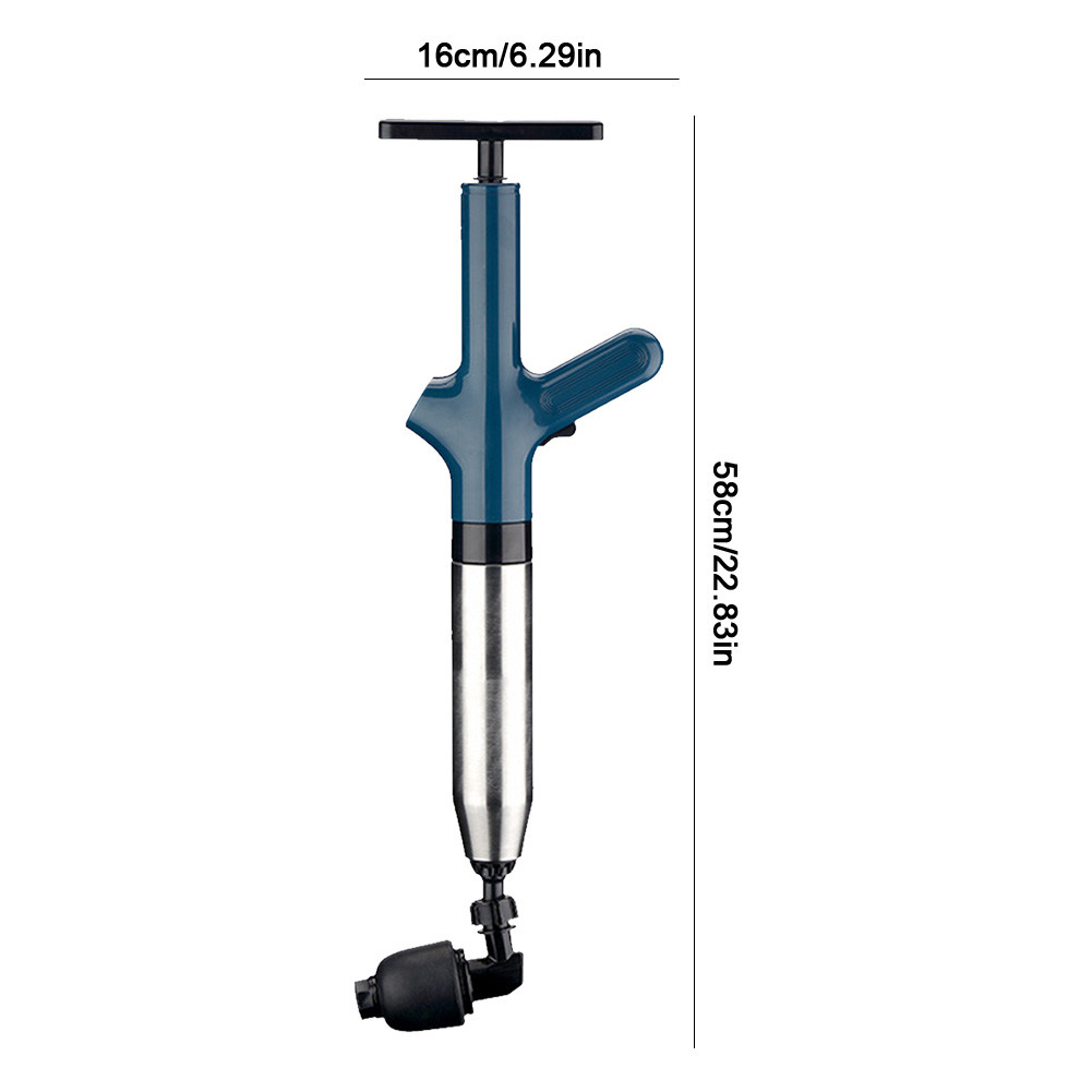 Pipe Plunger High Pressure Electric Toilet Plunger Stainless Steel Air ...