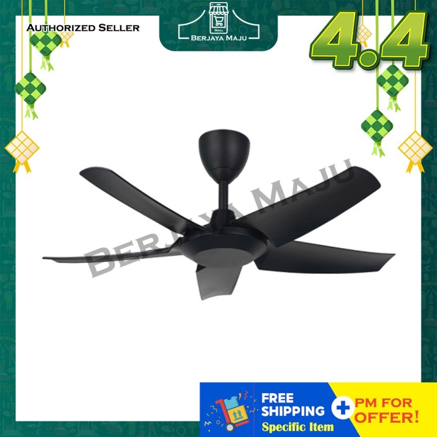 Alpha 40" DC Motor 5 Blade Remote Ceiling Fan CX10 5B/40 MB (Matt Black ...