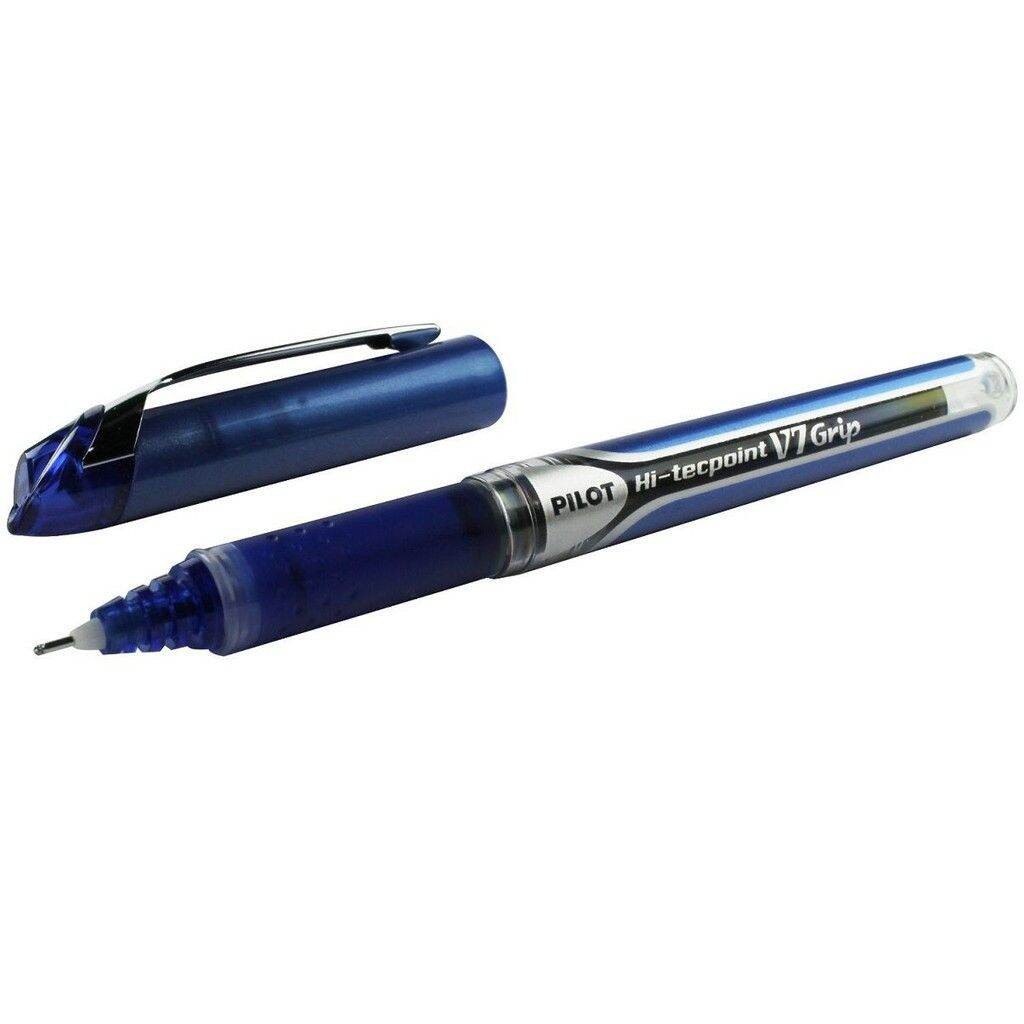Pilot Hi-Techpoint V5 / V7 Grip Pen ( black / blue ) BXGPN-V5 V7 V10 ...