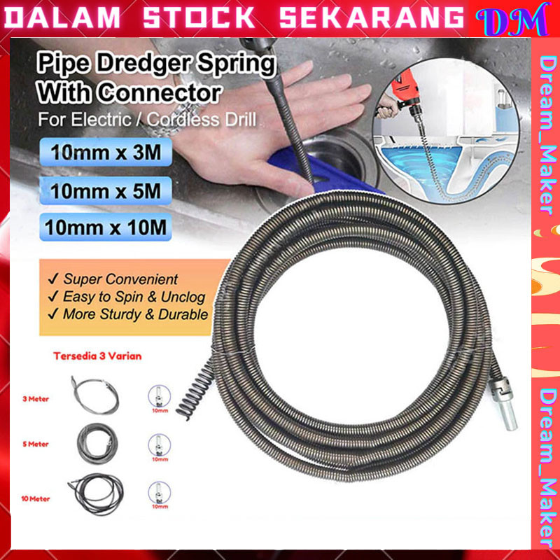 Clogged Drain Cleaning Wire Clamp Tool Drill Adapter Water Pipe Sink ...