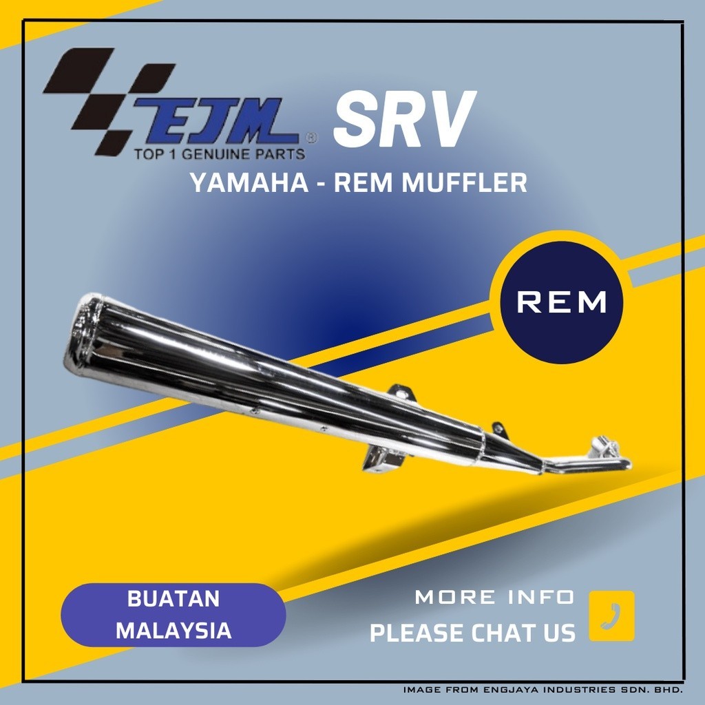 100% EJM YAMAHA SRV STD EXHAUST PIPE COMP ASSY - EX PIPE EKZOS STANDARD ...