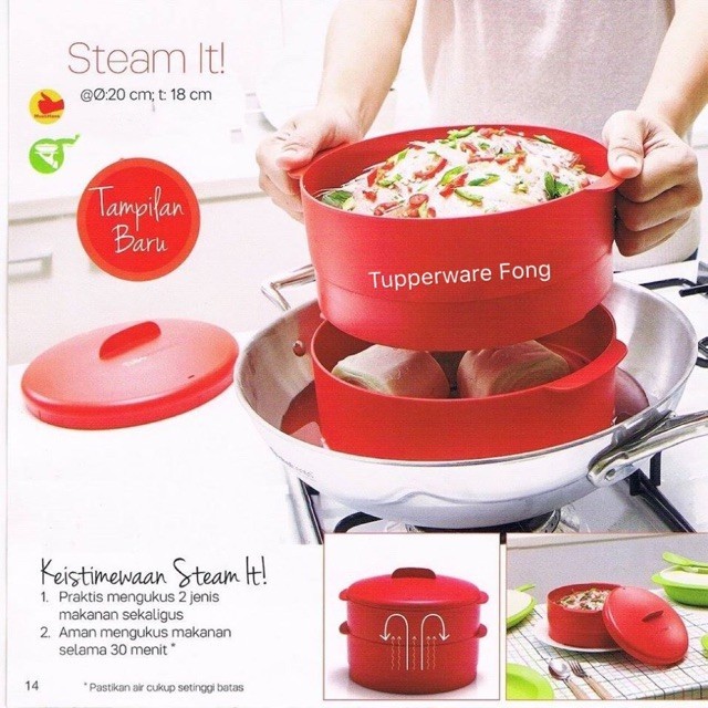 Tupperware Steam It Steamer 2 Tier (Red) | Shopee Malaysia