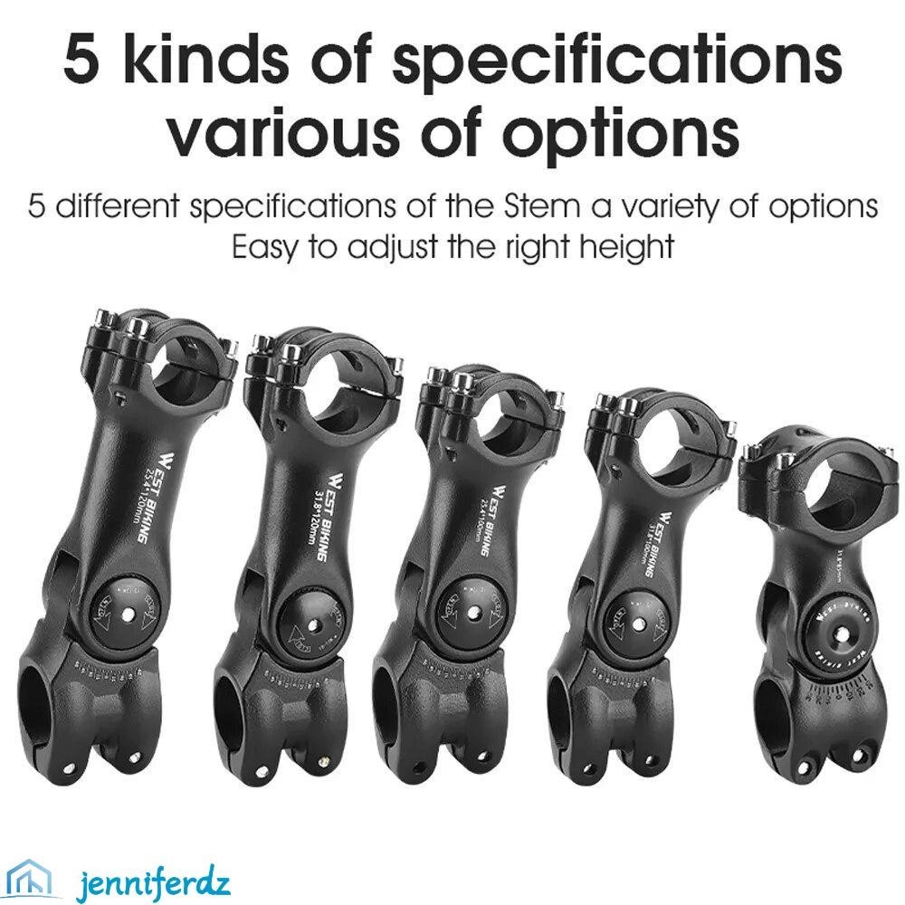 JENNIFERDZ Bike Stem Mtb Power, Aluminum Alloy Raiser Bicycle Handlebar ...