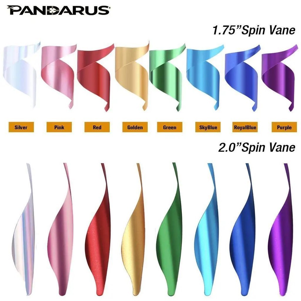 PANDARUS 50pcs 1.75/2 Inch Right Wing Spiral Spin Vanes with Tape ...