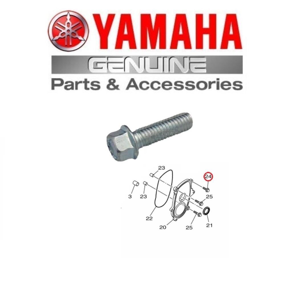 Crankcase Flange Bolt [ 95E32-06020 ] 100% Original Yamaha Nvx155 ...