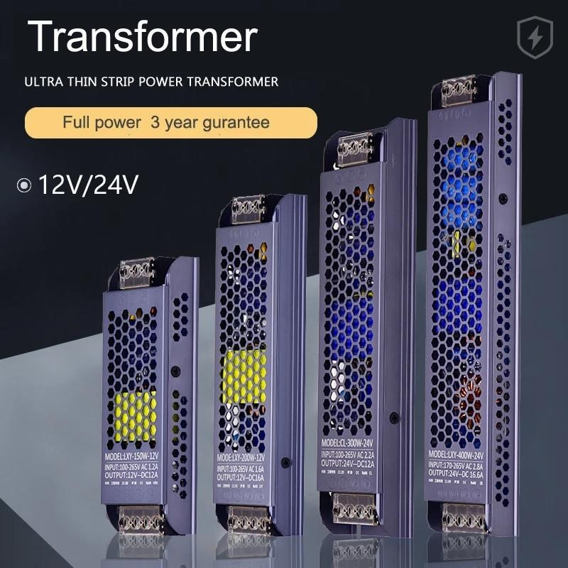 Power Transformer LED Adaptor AC110V/220V to DC24V Driver 100W/150W/200W/300W/400W For LED ...