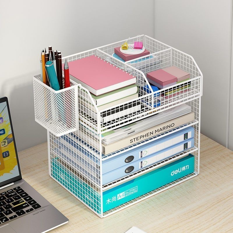 Desktop File Shelf Office Data Multi-Layered A4 Folder File Storage ...