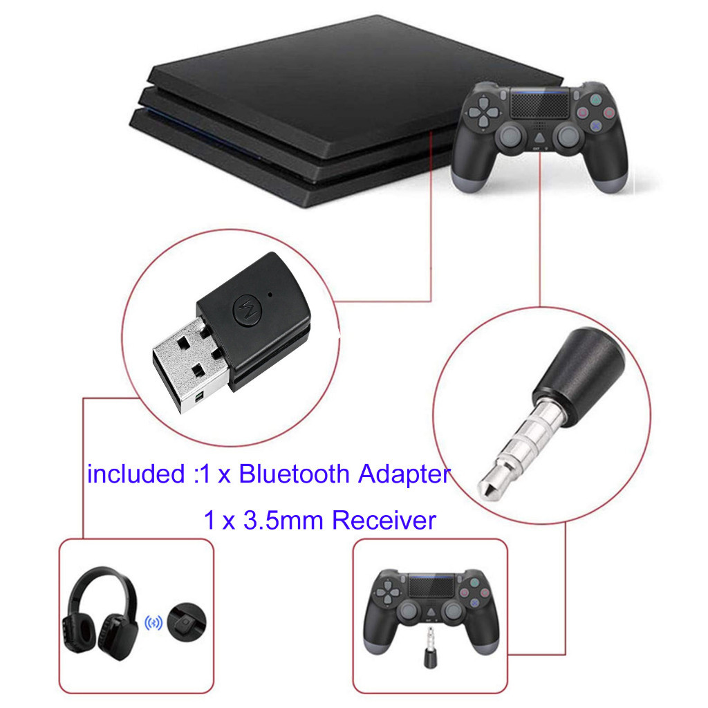PS4 PS5 Bluetooth Adapter Wireless, Zamia Dongle Mini USB 4.0 Headset ...