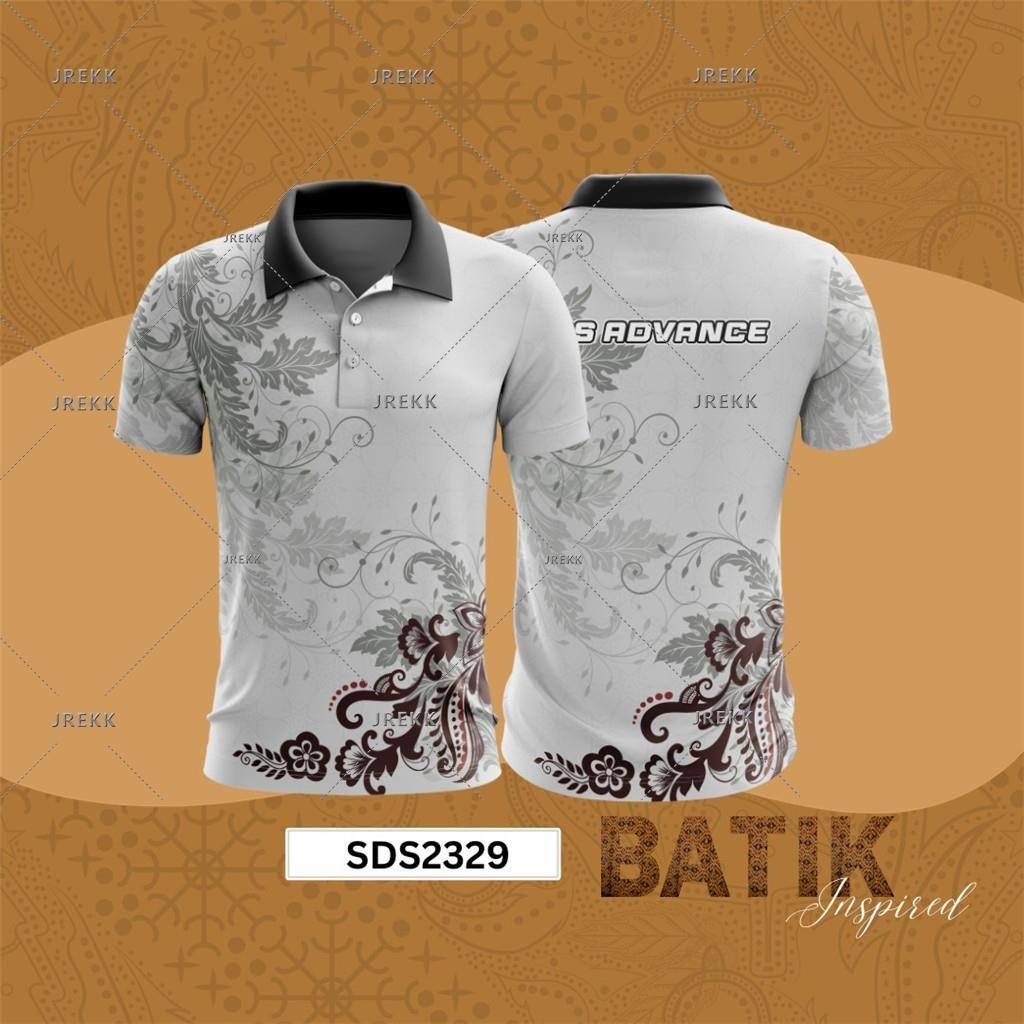 🔥Ready Stock🔥Baju Batik Jersey Traditional Etnik Sabah Sarawak- Collar ...