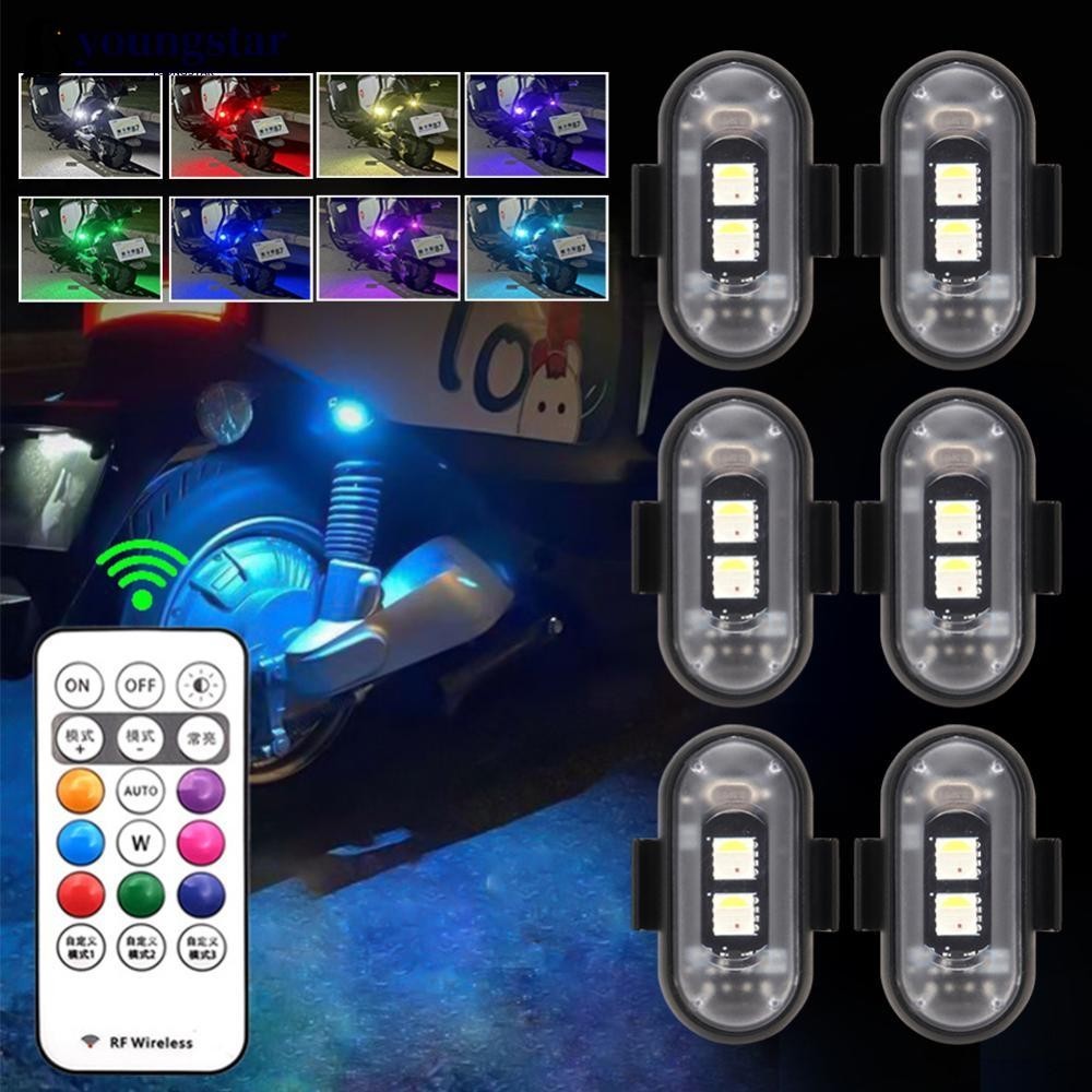 YOUNGSTAR Universal Motorcycle RGB LED Strobe Lights With Controller ...