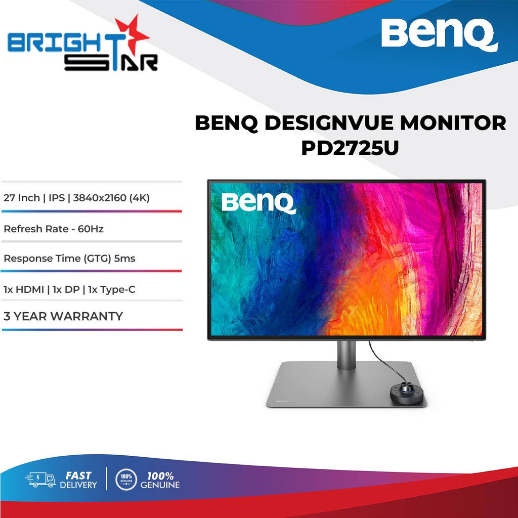 BENQ PD2725U DesignVue Monitor - 27"/IPS/3840x2160/4k/5ms | Shopee Malaysia