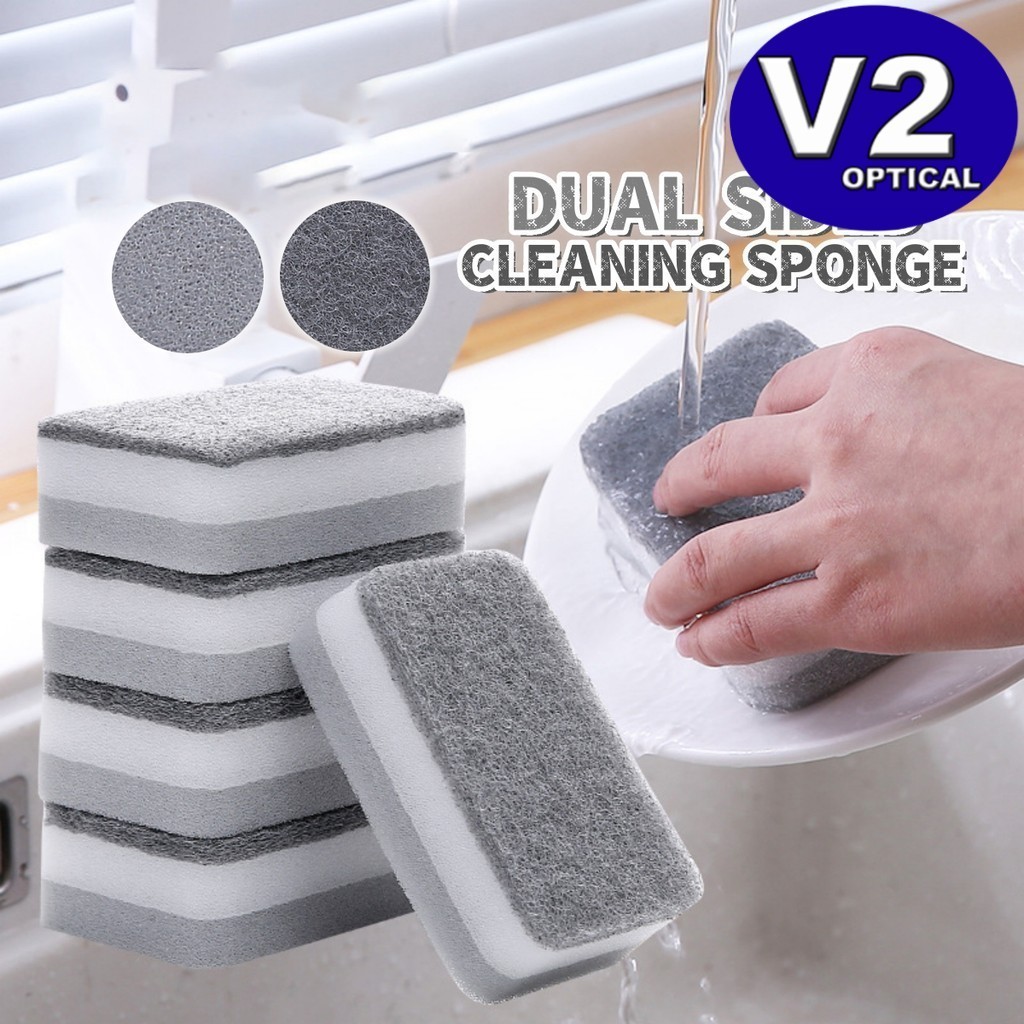 Dual Sided Multipurpose Dishwashing Sponges Grey Strong Heavy Duty ...